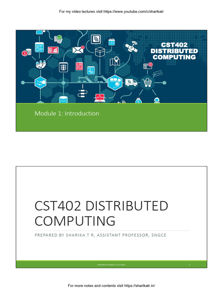 Ds-Module-1 (1) - 240125 - 093156 | PDF | Distributed Computing ...