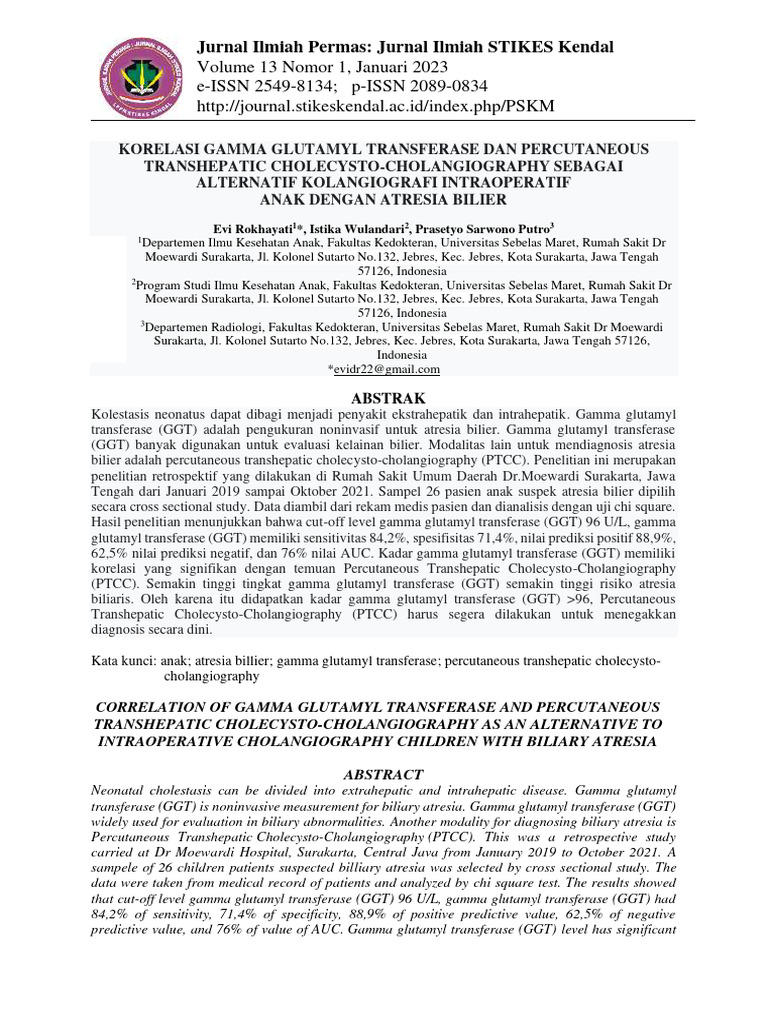 GGT dan PTCC untuk Diagnosa Atresia Bilier | PDF | Pengembangan Diri | Sains & Matematika