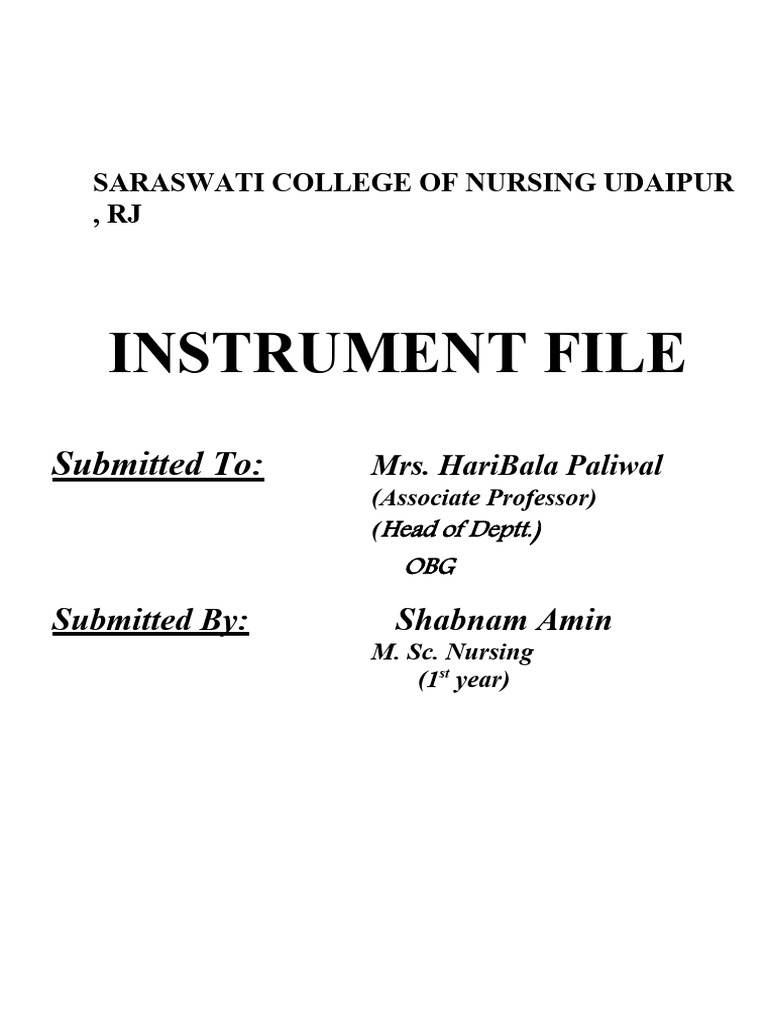 Instruments-File Compress | PDF | Human Reproduction | Maternal Health