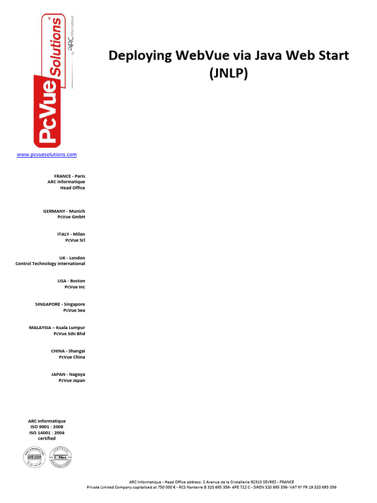 Deploying Webvue Via Java Web Start Jnlp Download Free Pdf Java Programming Language 
