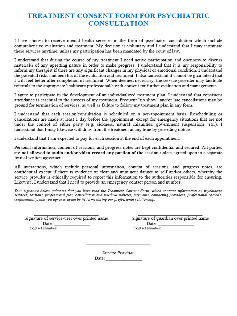 Consent Form Blank | Download Free PDF | Confidentiality | Consent