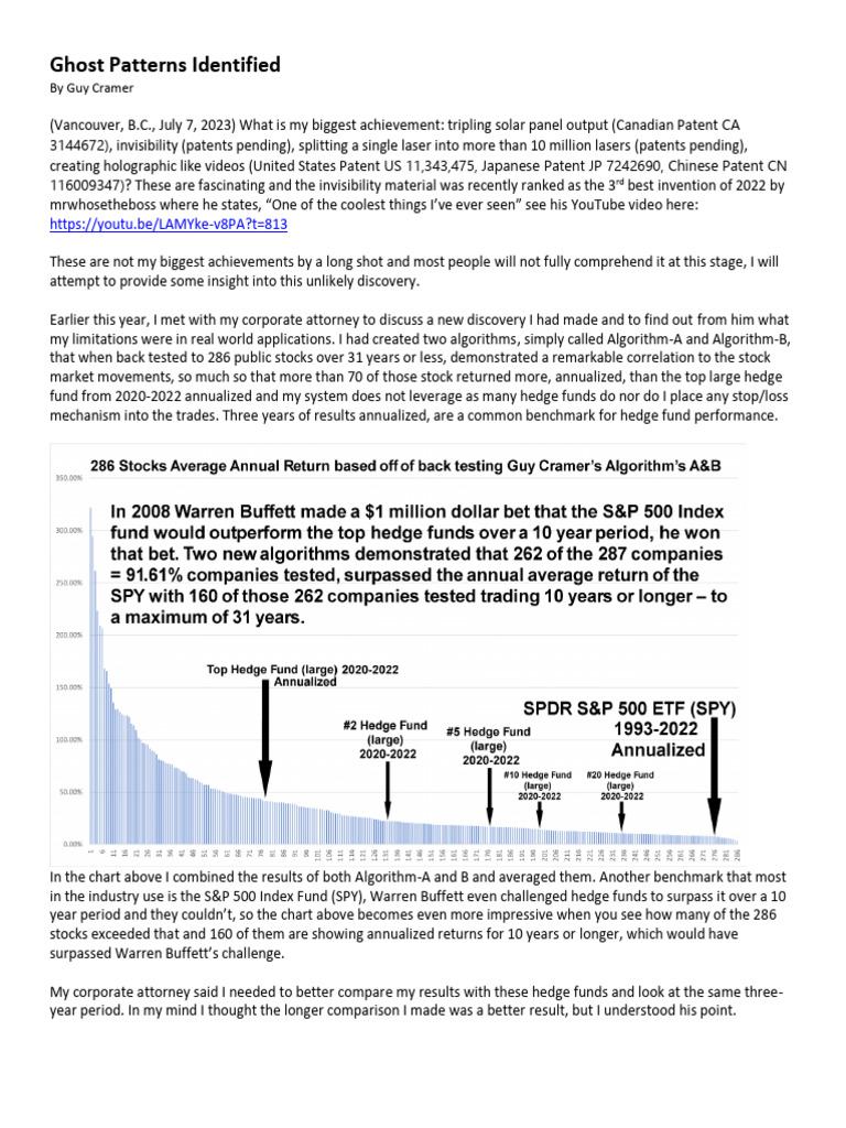 Ghost Patterns Identified | PDF | Hedge Fund | Business