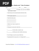 "Bill Nye: Biodiversity" Video Worksheet: REFLECTION (Answer Completely ...