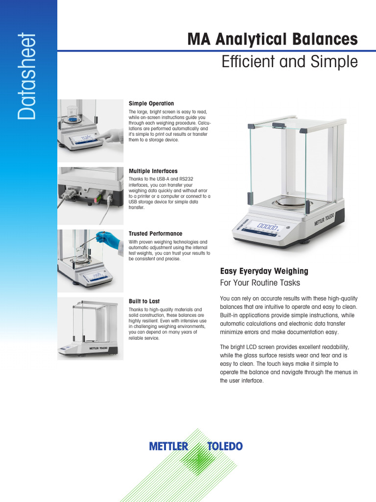 30839979A DS en MA Analytical Balances 08 2023 | PDF | Engineering ...