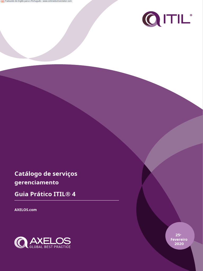 Gestão De Catálogo De Serviços Pdf Itil Informação