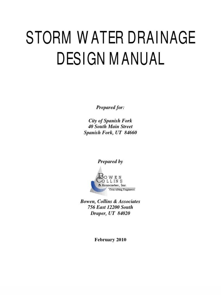 Drainage Manual | PDF | Storm Drain | Stormwater