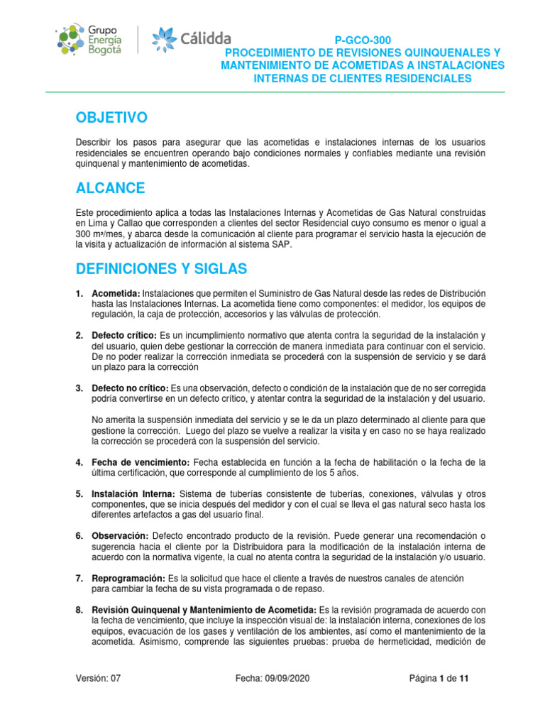 Revisión y Mantenimiento de Gas Residencial | PDF