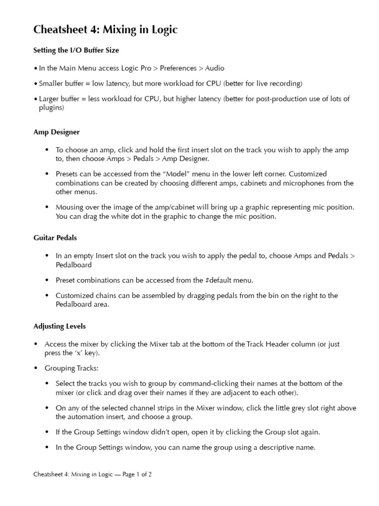 Cheatsheet 4-Mixing in Logic | PDF Cheatsheet 4-Mixing in Logic | PDF