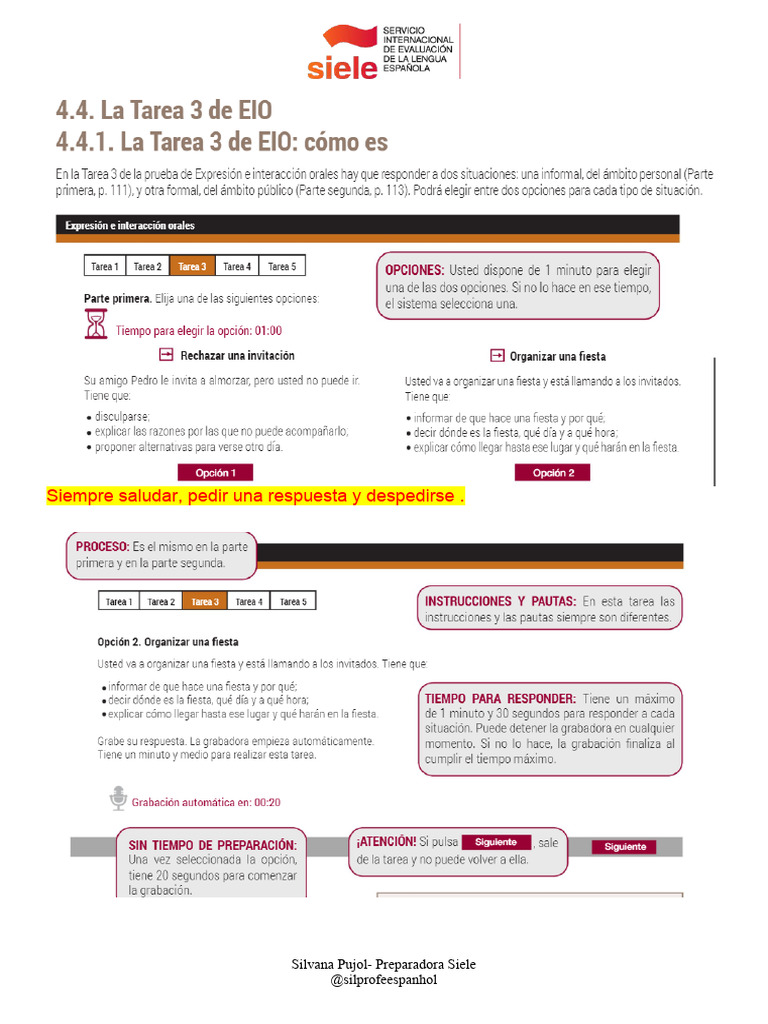 Ejercicio 3 Oral Ejemplos y Consejos | PDF | Artes del Lenguaje y ...