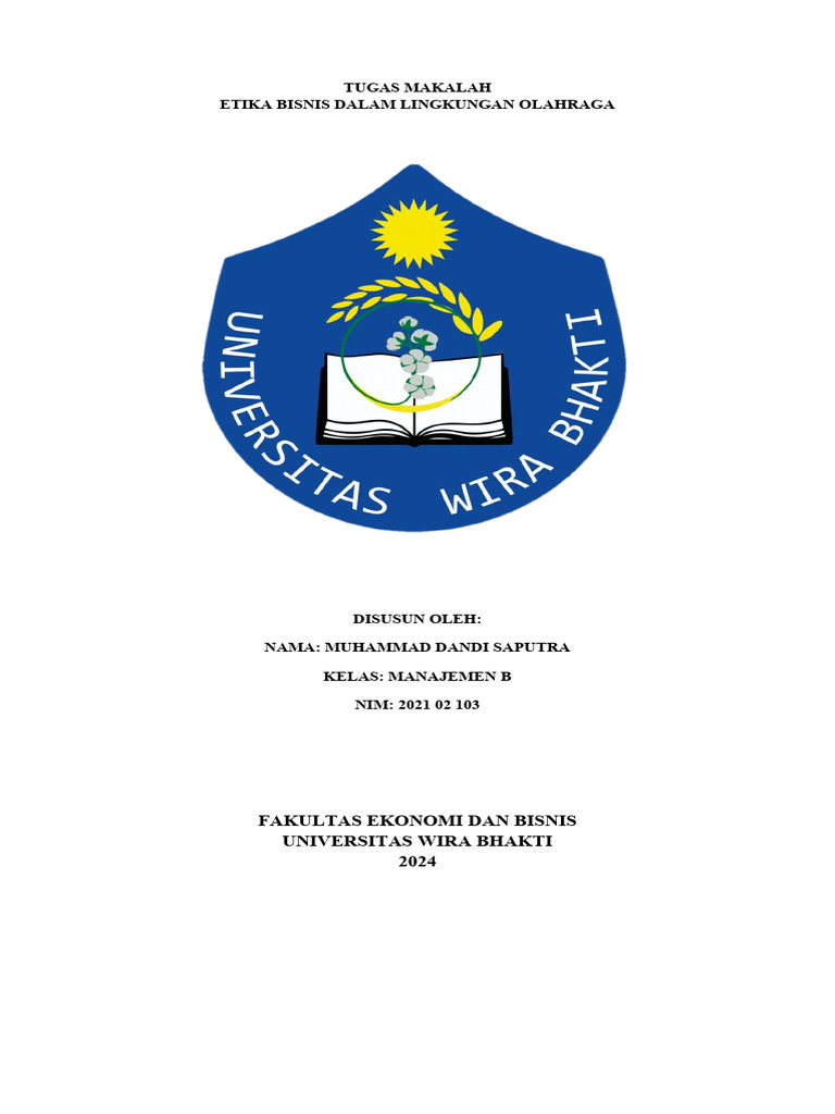 Tugas Makalah Etika Bisnis Muhammad Dandi Saputra | PDF | Bisnis