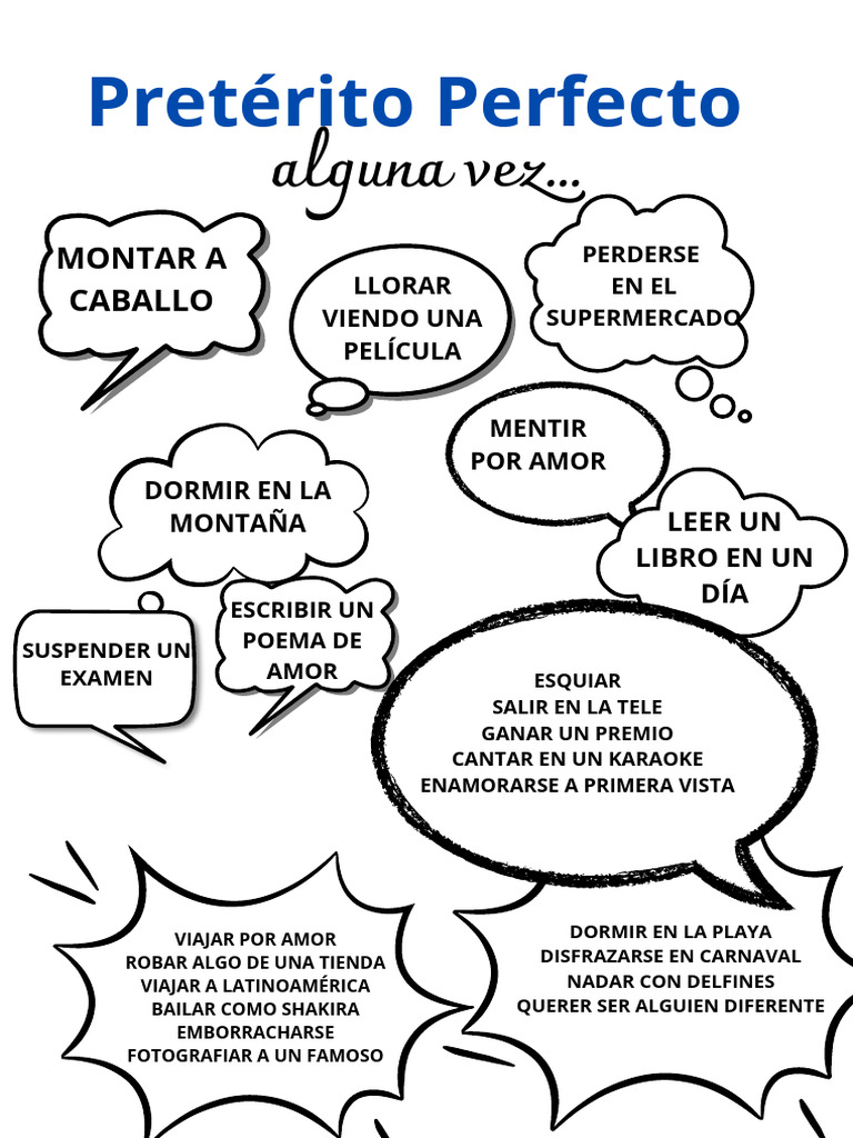 Tablero Pretérito Perfecto Preguntas | PDF