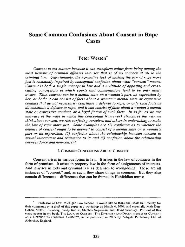 Consent in Rape | PDF | Consent | Rape