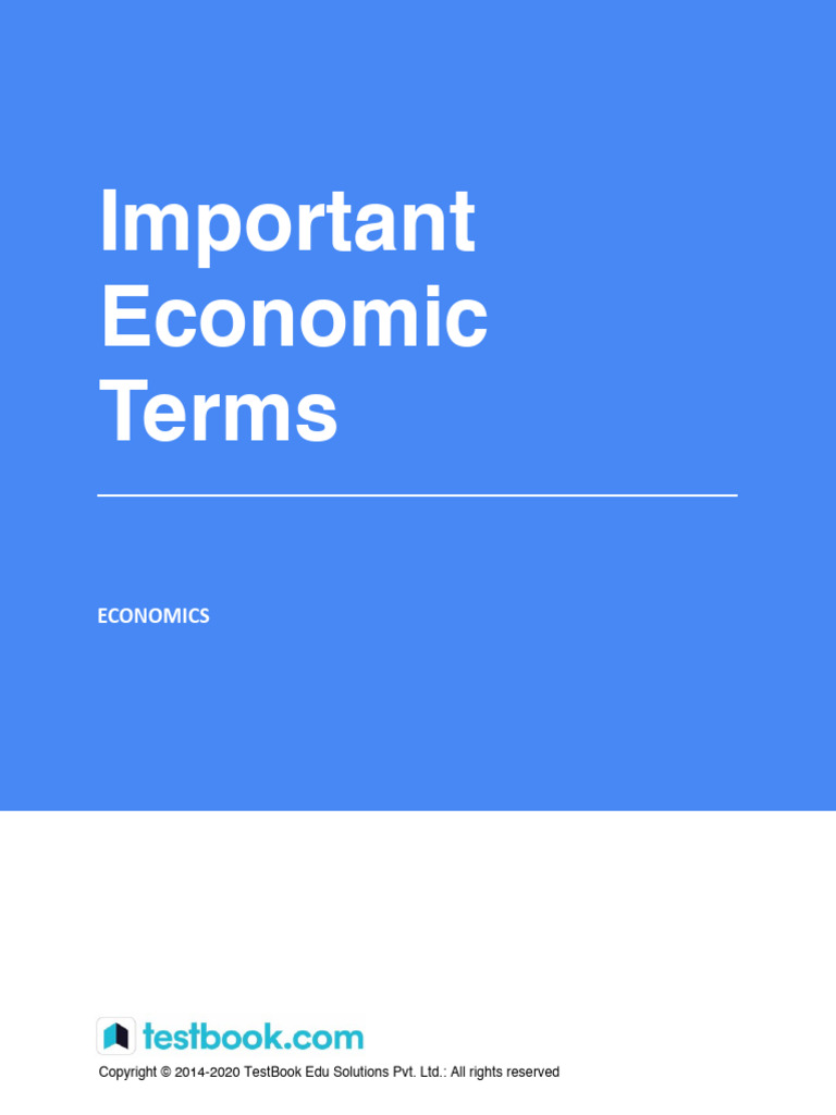 Key Economic Terms Explained | PDF | Finance & Money Management
