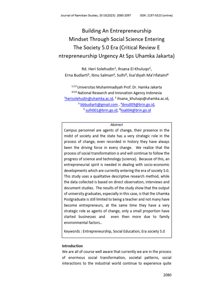JNS - 33 - 3 - 125 | PDF | Entrepreneurship | Methodology