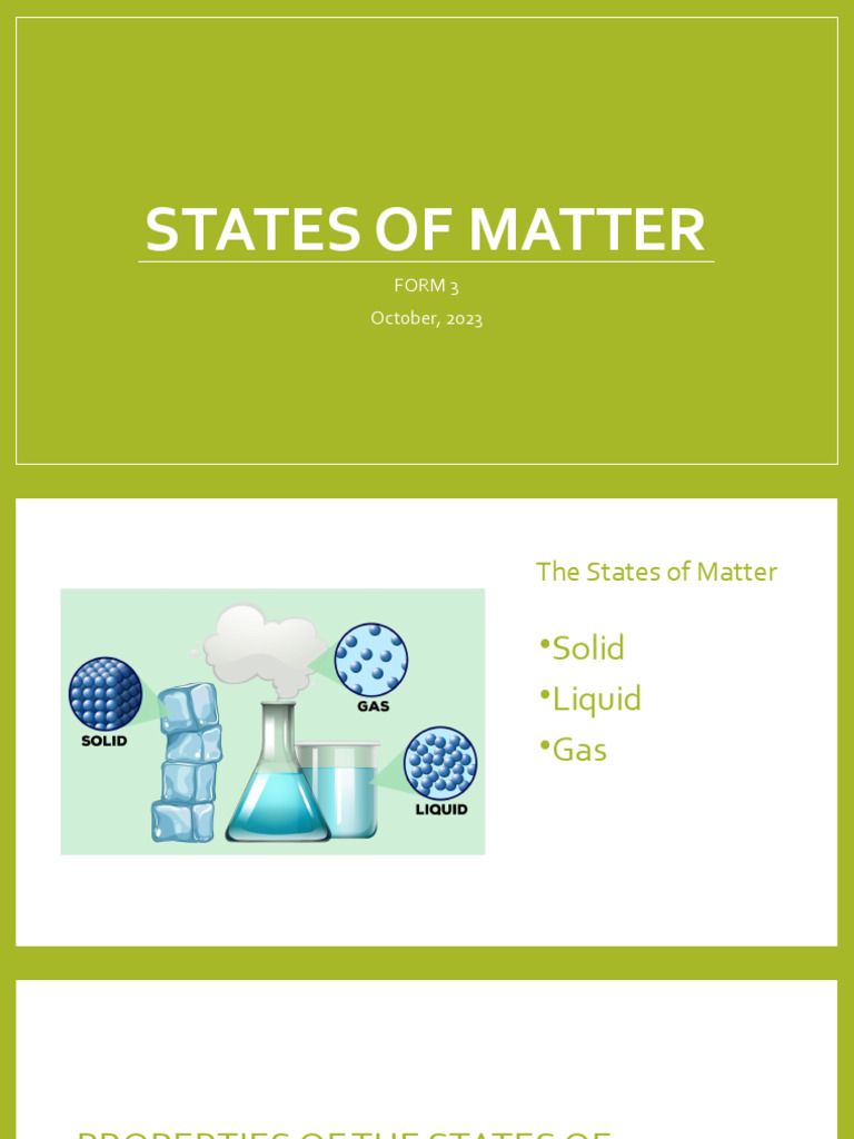 States of Matter | PDF