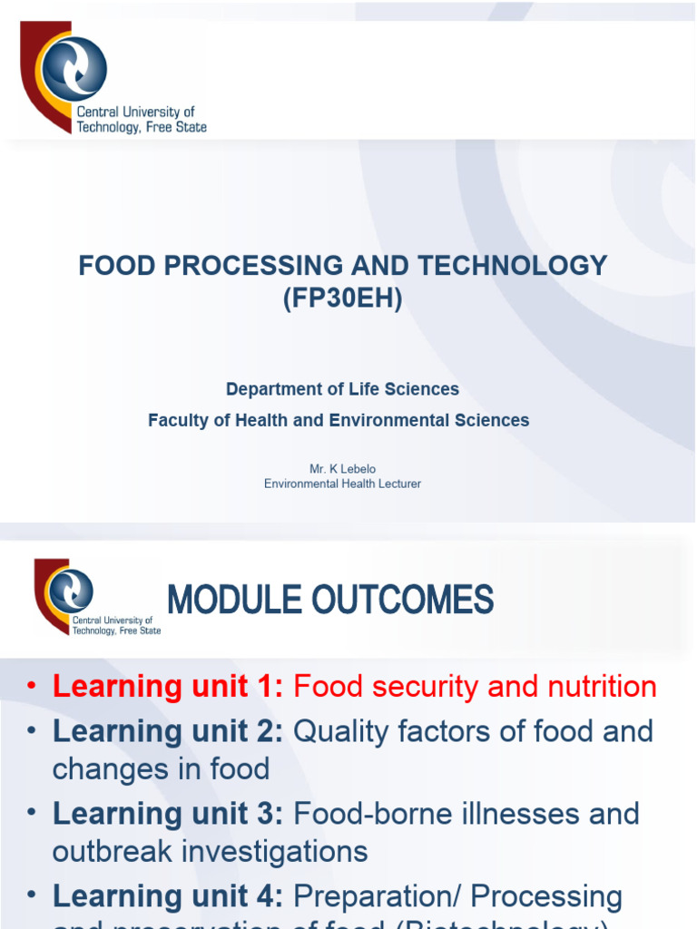 Learning Unit 1-Nutrition FP30EH | PDF | Amino Acid | Nutrition