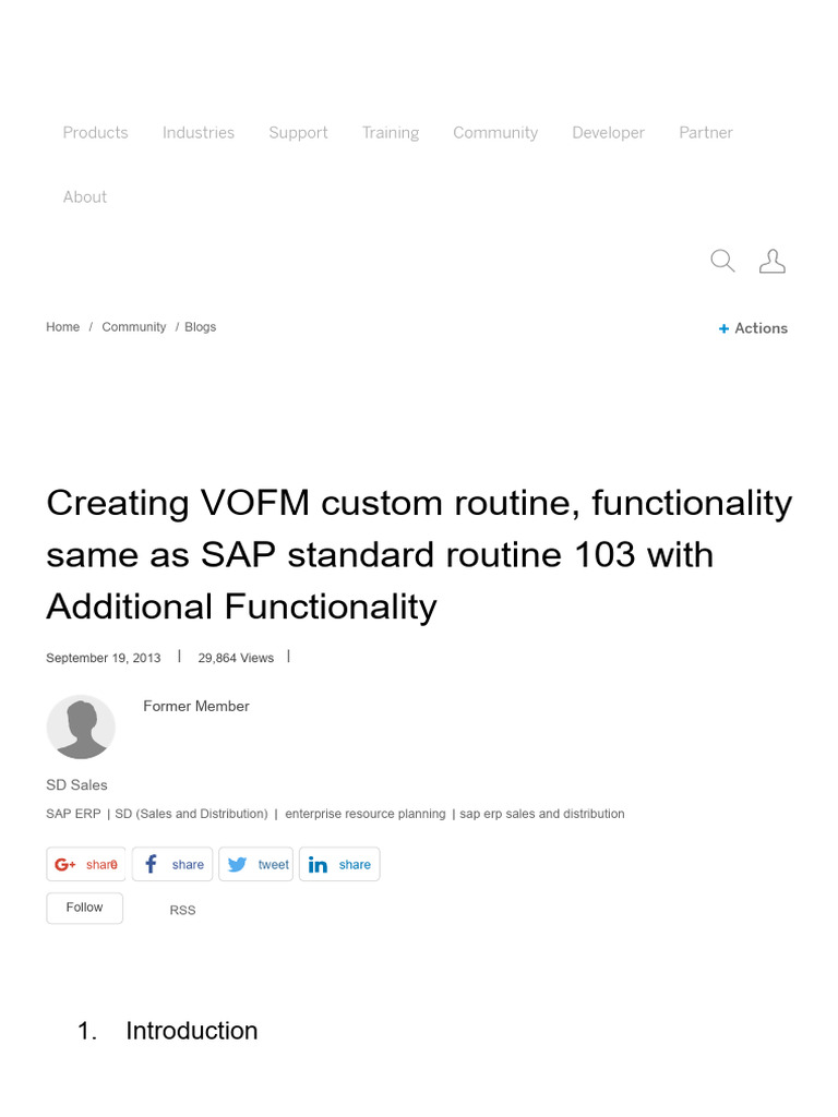 Creating VOFM Custom Routine, Functionality Same As SAP Standard Routine 103 With Additional ...