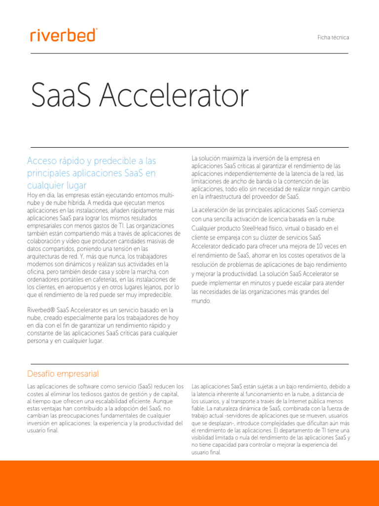 SaaS Accelerator Data Sheet - ESP | PDF | Software como servicio ...