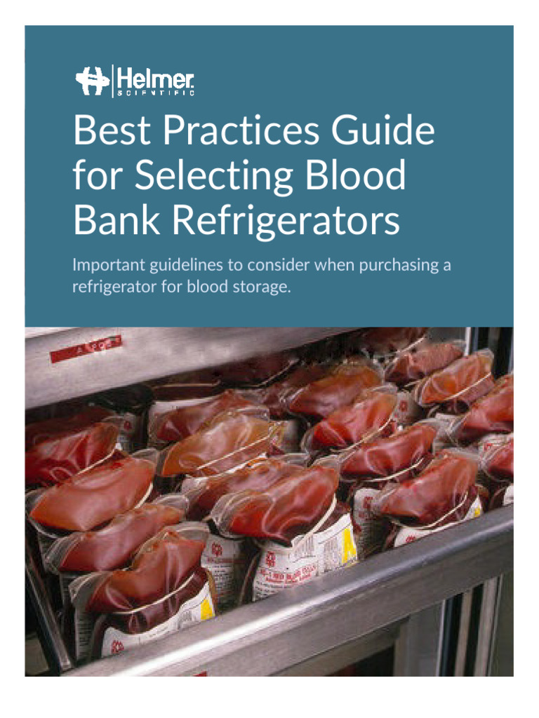 Blood Bank Ref Guide | PDF | Refrigerator | Vertebrates