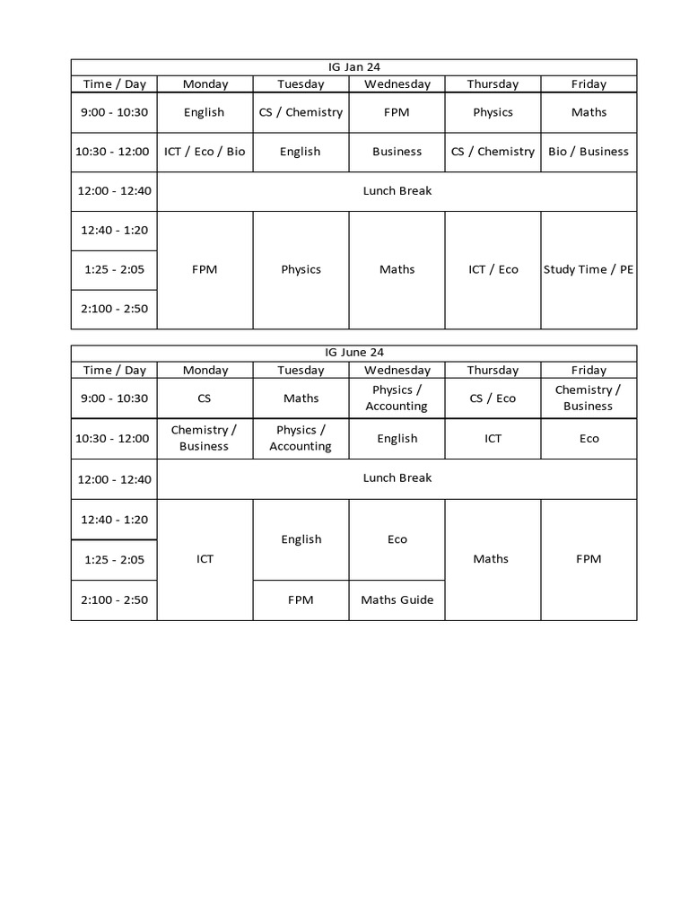 Timetale (Classes) - 1 | PDF