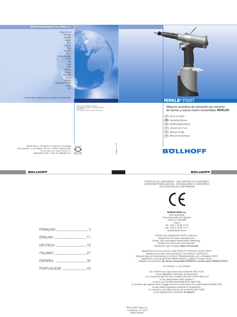 Böllhoff - P2007 Manual | PDF