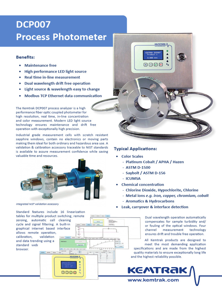Kemtrak DCP007 Photometer | PDF