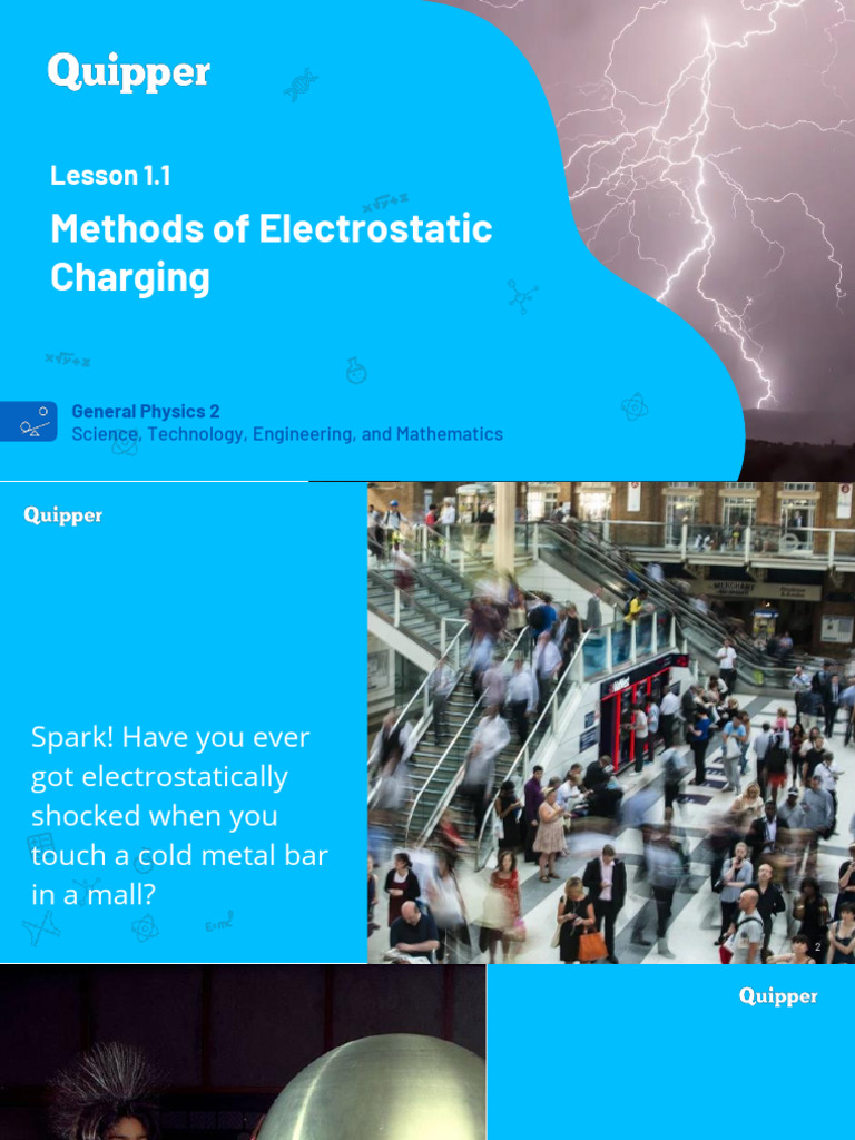 Methods of Electrostatic Charging: Lesson 1.1 | PDF | Electric Charge ...