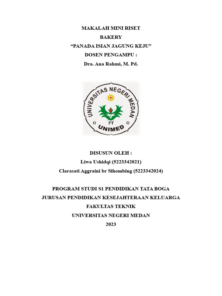 Makalah Mini Riset Bakery | PDF