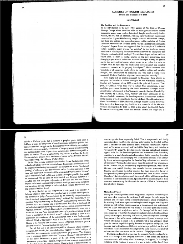 Volkish Varieties in Sweden Germany PDF | PDF