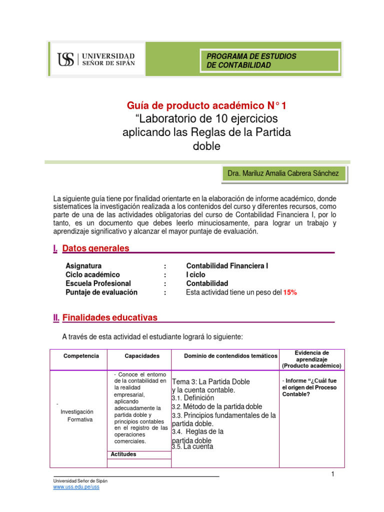 Guía PA1-2022-1 (PA1) | PDF | Contabilidad | Evaluación