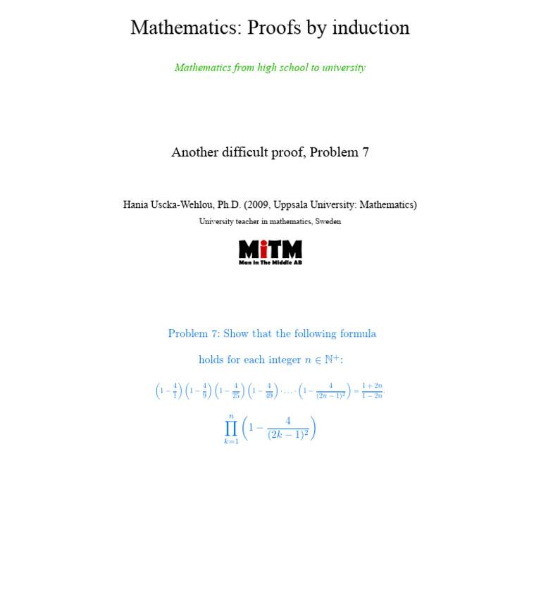 Slides Another Difficult Proof Problem 7 | PDF | Mathematical Proof | Polynomial