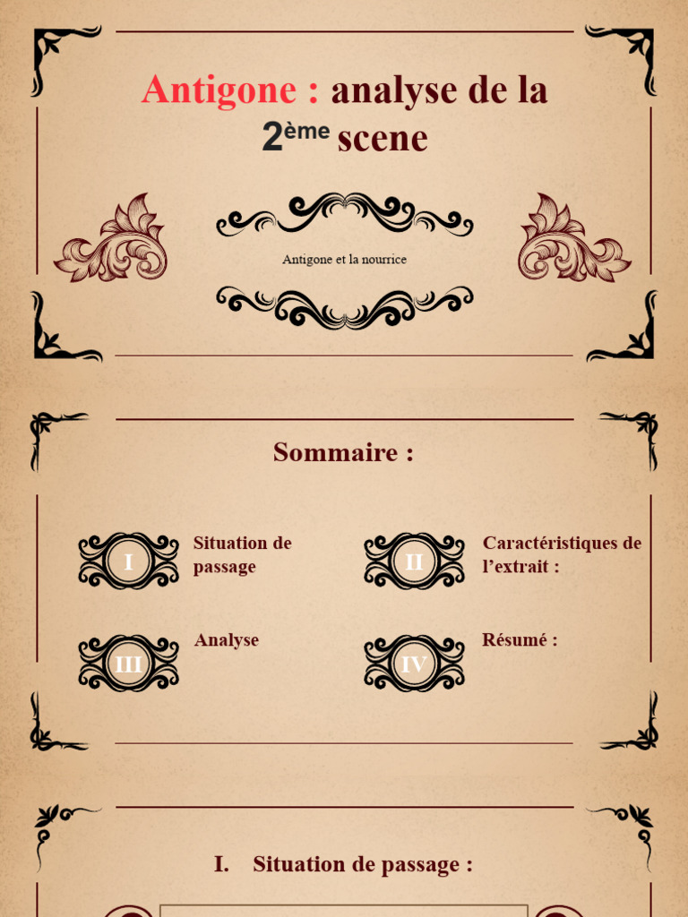 Analyse de la Scène 2 : Antigone et la Nourrice | PDF