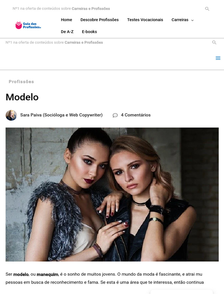 Modelo - Tudo Sobre Esta Profissão Aqui - Guia Das Profissões1 | PDF ...