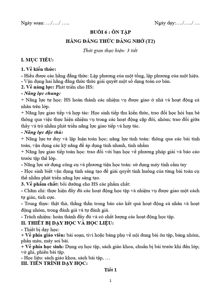 B6 On tap hang dang thuc dang nho (T2) | PDF