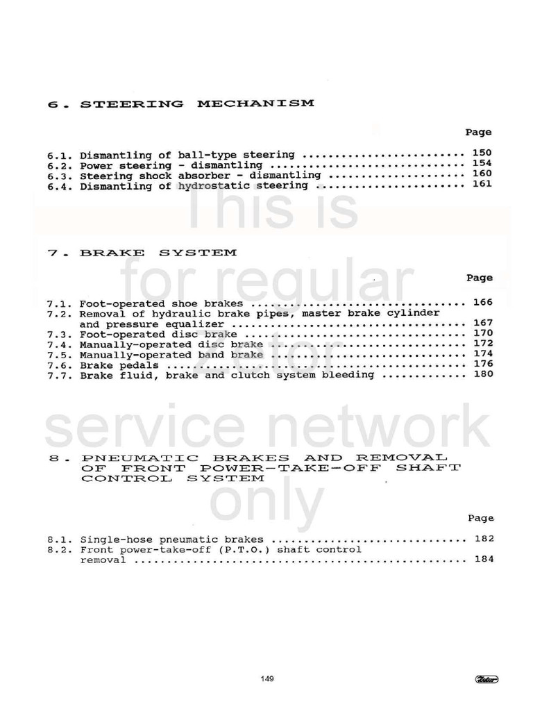 Major - GB - 06 - Steering - 07 - Brakes - 08 - Air Brakes and Dismantling of PTO Shaft Control ...