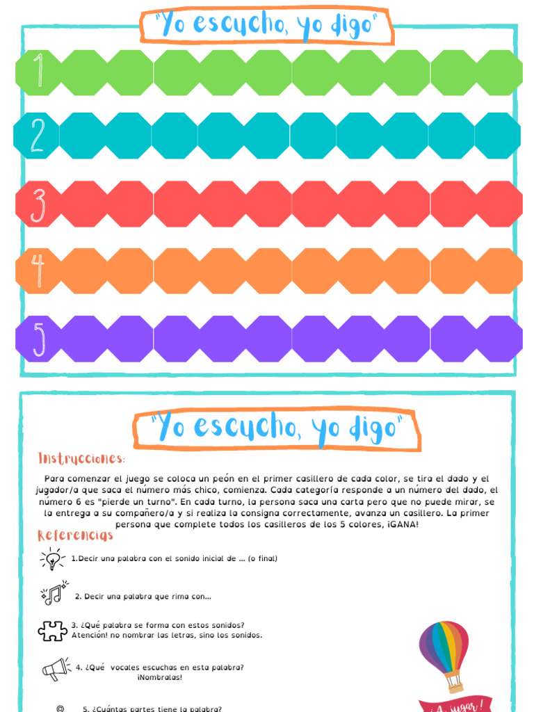 Yo Escucho Yo Digo A Jugar Psicope | PDF