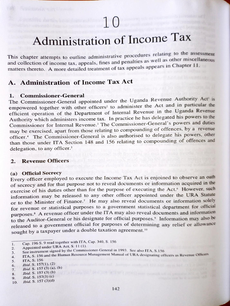 Administration of Income Tax | PDF