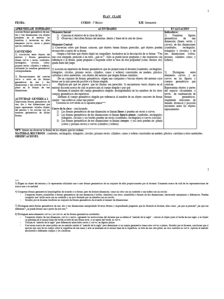 200806111938000.Plan_ aula_ geometria 1° | PDF | Geometría | Rectángulo