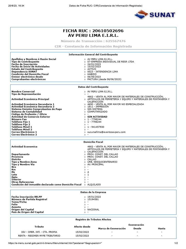 SUNAT - Menú SOL (36) | PDF