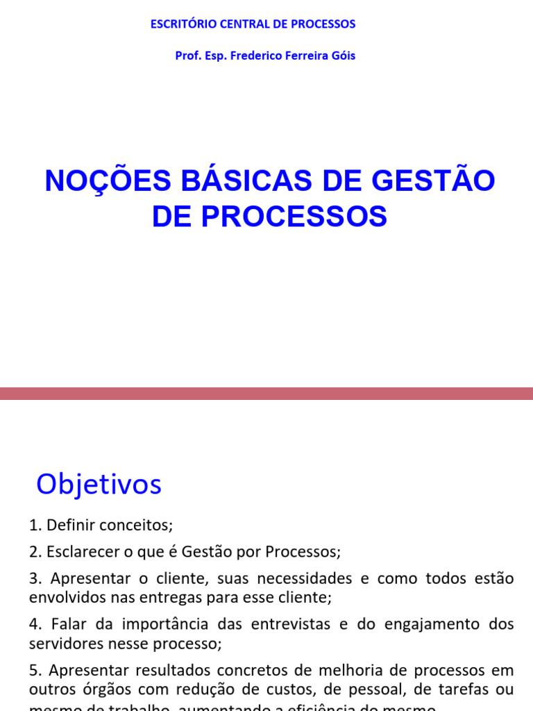 Aula I Gestão de Processos | PDF | Gestão de processos de negócios | Processo de negócios