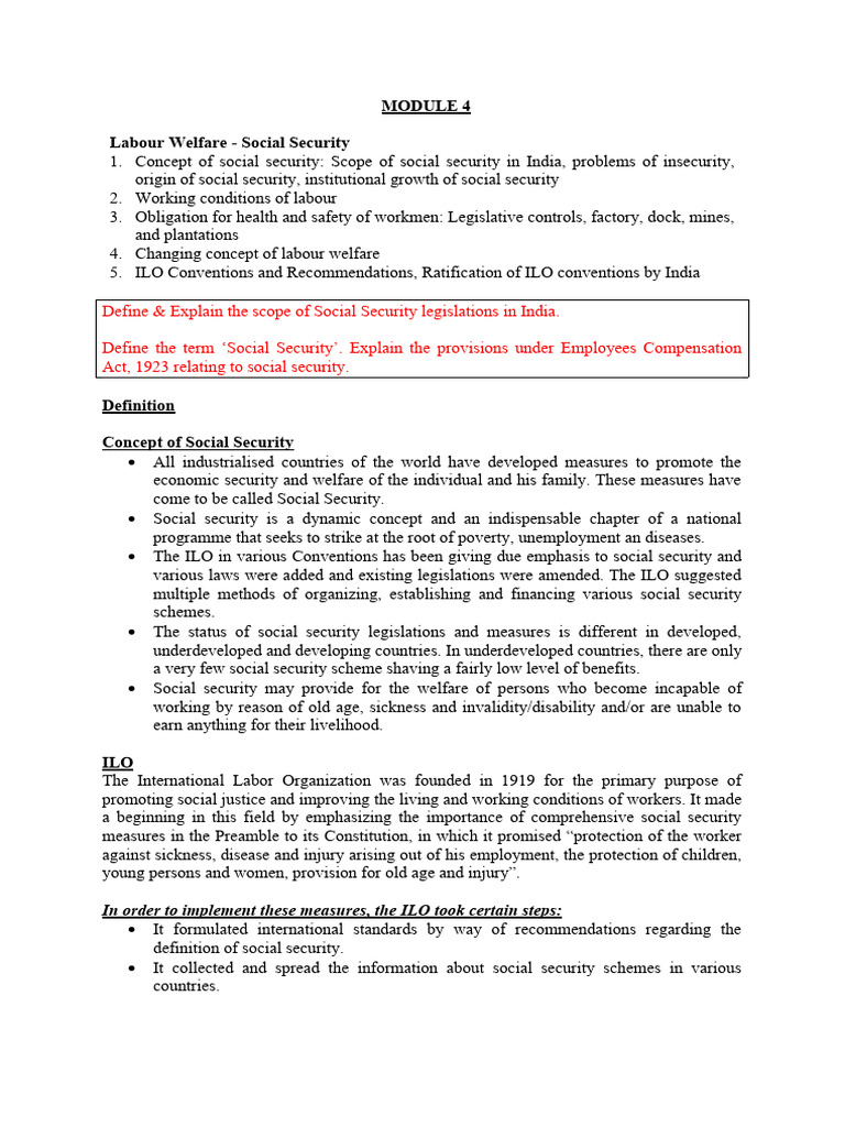 MODULE 4 | PDF | Welfare | Employment