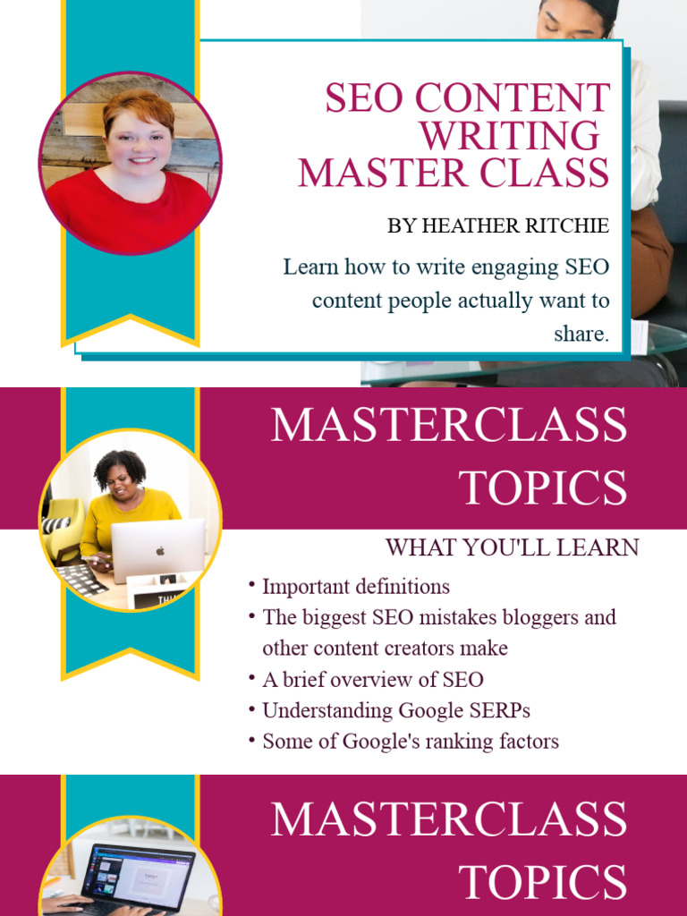 SEO Content Writing Masterclass Slides | PDF | Search Engine Optimization | Internet Search