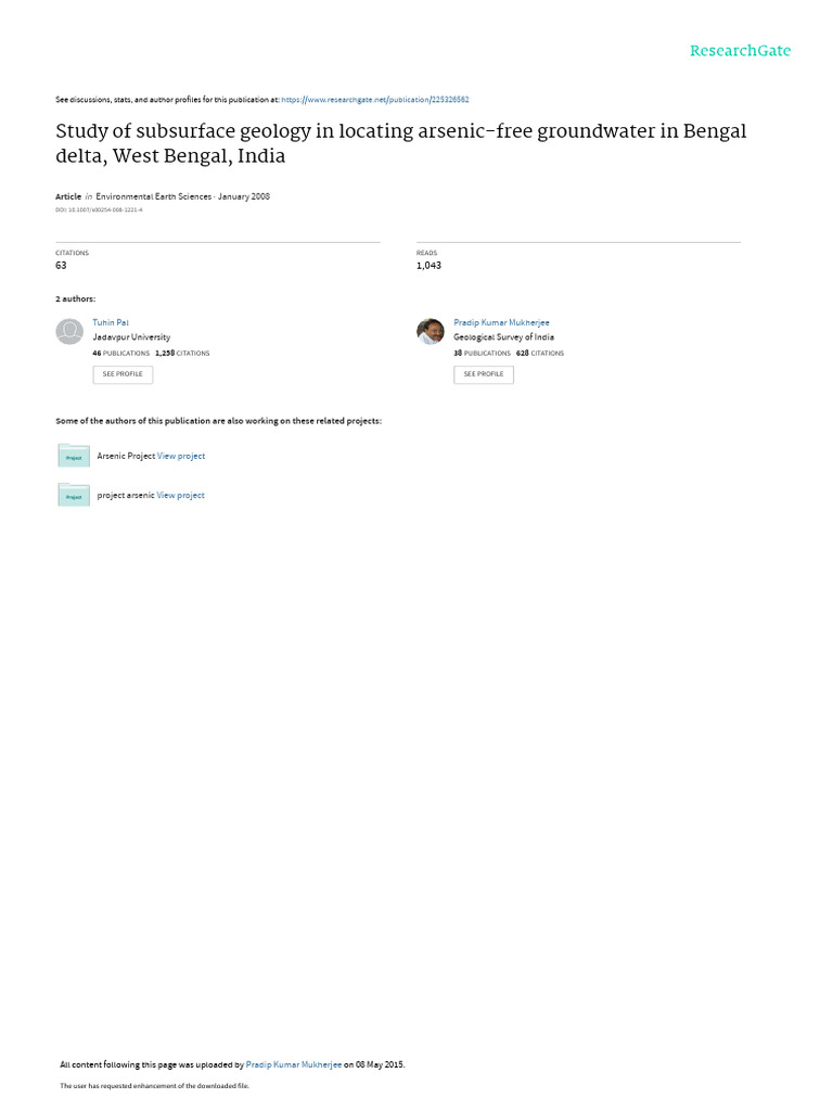 TPal Environ Geol 2009 | PDF