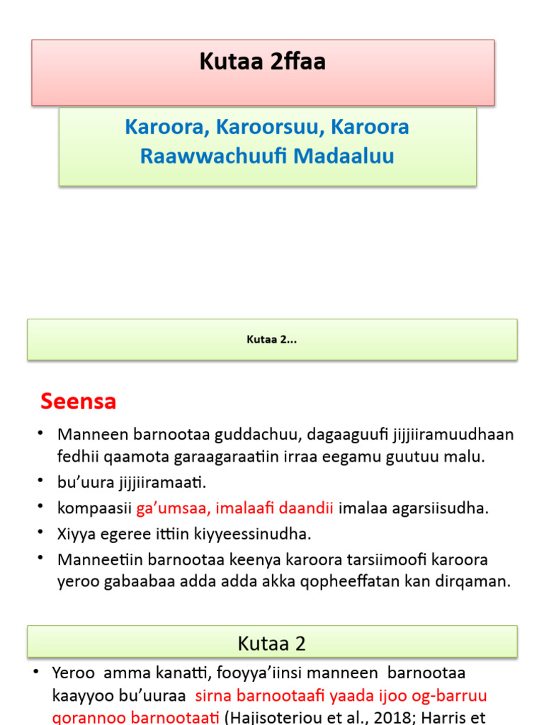 BBO, PPT Kutaa 2 (Karoora) - 1 | PDF