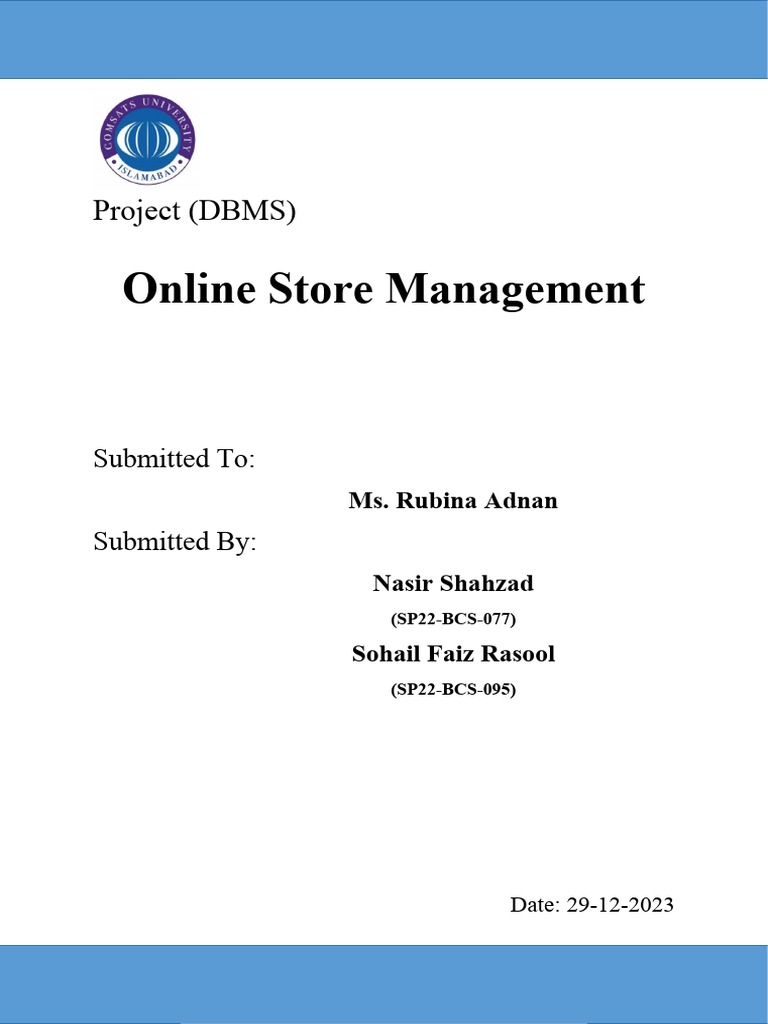 Db_report | PDF | Online Shopping | Databases