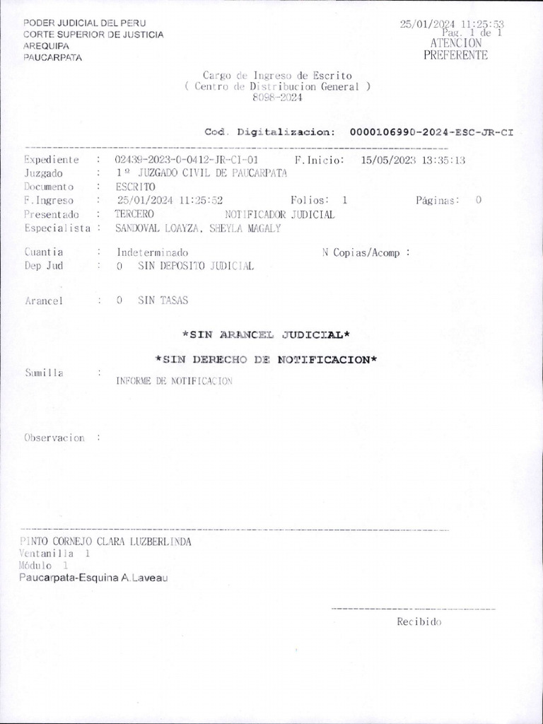 Exp. 02439-2023-0-0412-JR-CI-01 - Anexo - 32681-2024 | PDF | Separación ...