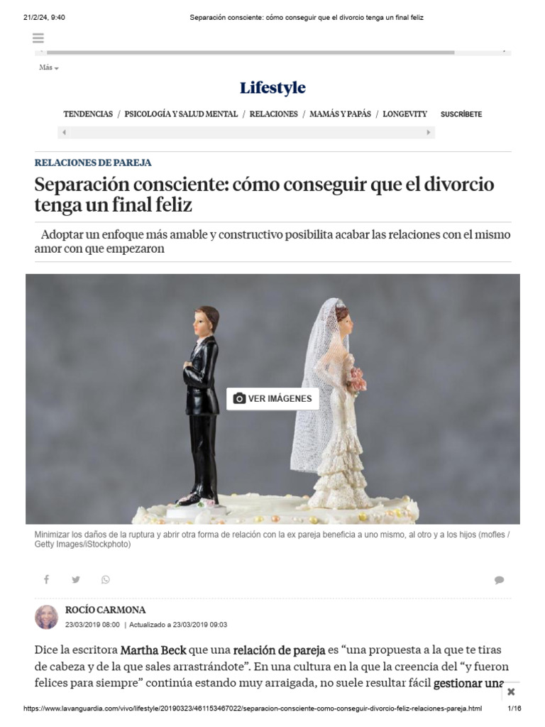Separación Consciente - Cómo Conseguir Que El Divorcio Tenga Un Final ...