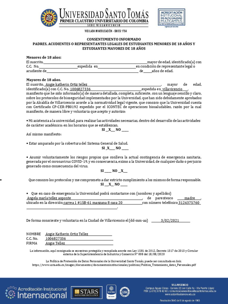 Consentimiento Informado 2021-1 1 | PDF | Consentimiento informado | Justicia