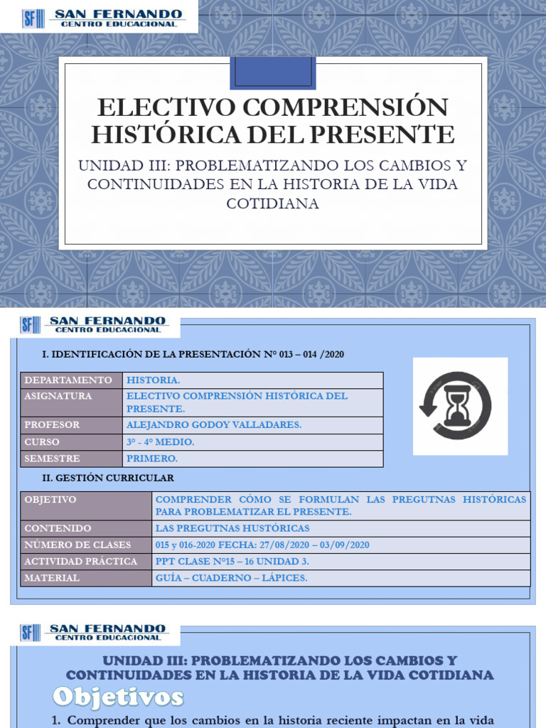 Clase15 16 Elec - Comp.delPresente 3°4°medio AGodoy Compressed | PDF | Política | Historia