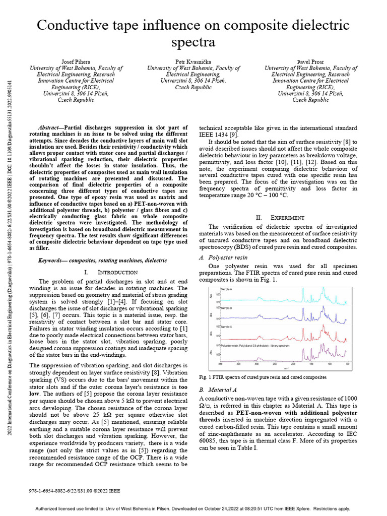 Pihera Conductive Tape Influence On Composite Dielectric Spectra | PDF ...